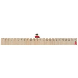 IB Laursen Weihnachtskalender 1-24 aus Holz, 50 x 2.5 x 5.5 cm, Auto