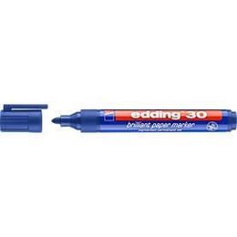 Pigmentmarker Edding 30 Brilliant, blau, 10 Stück