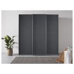 Schwebetürenschrank Rauch "Kleiderschrank Schrank Garderobe TOPSELLER OTELI inkl. Inneneinteilung" Schränke Gr. B/H/T: 203 cm x 210 cm x 62 cm, grau (graumetallic) mit 3 Innenschubladen sowie zusätzlichen Einlegeböden MADE IN GERMANY