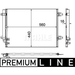 Mahle Kondensator, Klimaanlage BEHR HELLA SERVICE *** PREMIUM LINE für VW CUPRA AUDI 3C0820411J 3C0820411G AC 733 000P