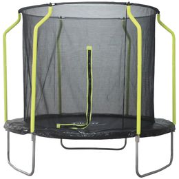 Gartentrampolin Plum "Springsafe Trampolin Wave" Trampoline Gr. B: 244 cm, silberfarben (silberfarben, schwarz) Kinder 244 cm mit Sicherheitsnetz