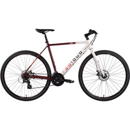 Cityrad REDLOUD "UA.01" Fahrräder Gr. 58cm, 28 Zoll (71,12cm), weiß (weiß-rot + weiß)