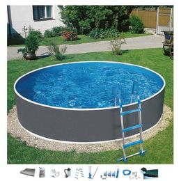 Rundpool MY POOL BWT "HYPE 5" Schwimmbecken Gr. Ø/B/H/L: 360cm x Breite Höhe 110cm x Länge, 10000 l, grau in verschiedenen Größen