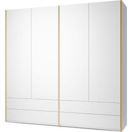 Müllermöbel Kleiderschrank MÜLLER SMALL LIVING "Modular Plus Variante 4" Schränke Gr. H/T: 221cm x 60cm, 4 St., weiß (weiß/birke) inklusive 4 geräumiger Schubladen