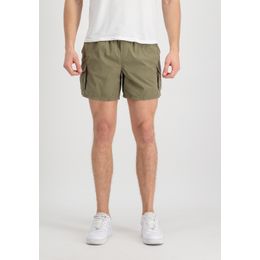 Sweatshorts Alpha Industries "Alpha Industries Men - Shorts Nylon Cargo Jogger Short" Gr. S, Normalgrößen, grün (olive) Herren Hosen