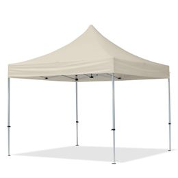 TOOLPORT 3x3m Aluminium Faltpavillon, ohne Seitenteile, creme - (59002)