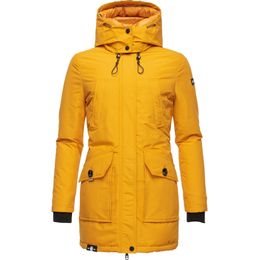 Navahoo Winterjacke Damen Gr&ouml;&szlig;e XL gelb / schwarz
