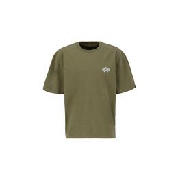 Alpha Industries T-Shirt Herren Gr&ouml;&szlig;e M khaki / blutrot / wei&szlig;