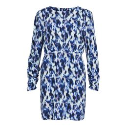 Object Kleid 'LUNIA' Damen Größe 36 blau / hellblau / weiß Winterkleid