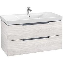 Villeroy & Boch Villeroy & Boch Subway 2.0 Waschtischunterschrank A69700E8,98,7x52x44,9cm,White Wood,Griff silber