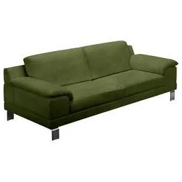 2,5-Sitzer Egoitaliano "Shakira, Design und Sitzkomfort auf hohem Niveau, tolle Details" Sofas Gr. B/H/T: 216cm x 84cm x 92cm, Luxus-Microfaser BLUSH, grün (kiwi) bequeme Armlehne und Rückenlehne