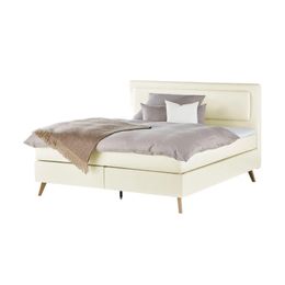 Möbel Kraft Boxspringbett - weiß - Materialmix - 140 cm - 118 cm - Möbel Kraft