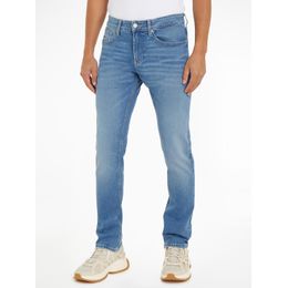 Slim-fit-Jeans Tommy Jeans "SCANTON SLIM" Gr. 31, Länge 34, blau (mid blue used) Herren Jeans im 5-Pocket-Style