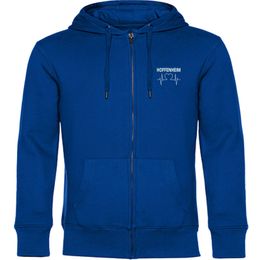 multifanshop Kapuzen Sweatshirt Jacke - Hoffenheim - Herzschlag - Druck wei&szlig; - Sweat