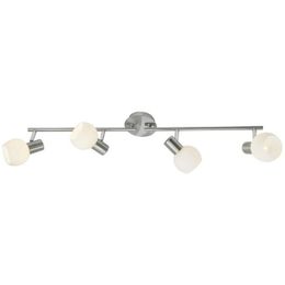 Brilliant - Lampe Tiara Spotrohr 4flg eisen/weiß 4x D45, E14, 40W, geeignet für Tropfenlampen (nicht enthalten) Arme drehbar / Köpfe schwenkbar