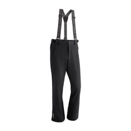 Skihose Maier Sports "Lothar 2.0" Gr. 46, Normalgrößen, schwarz Herren Hosen Softshell-Schneehose, atmungsaktiv und winddicht, Slim Fit