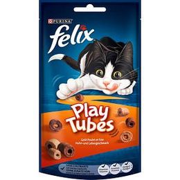 FELIX® Katzen-Leckerli Play Tubes Huhn- und Lebergeschmack 8x 50,0 g