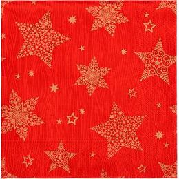 Papstar Servietten Christmas Shine red 20 St.