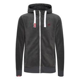 !Solid Fleece Jacket male Grey size XXXL