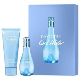 Davidoff Damendüfte Cool Water Woman Geschenkset Eau de Toilette Spray 30 ml + Body Lotion 75 ml