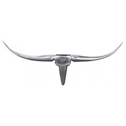 Wohnling Wanddekoration Geweih Bull M 100 cm Aluminium silbern