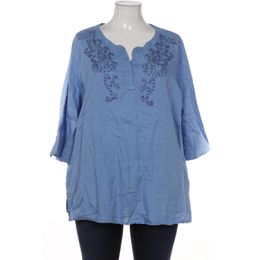 Selection by Ulla Popken Damen Bluse, blau, Gr. 46