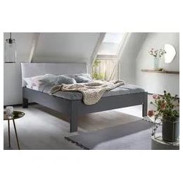 Futonbett Rauch "Aditio" Betten Gr. Liegefläche B/L: 160cm x 200cm Betthöhe: 50cm, kein Härtegrad, ohne Matratze, grau (graumetallic) Kopfteil Webstoff mit abgesetztem Keder