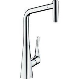 Hansgrohe Metris Spültisch-Einhebelmischer 73824000 mit Ausziehbrause, 2jet, sBox, chrom