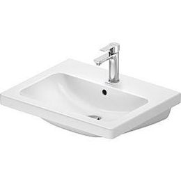 Duravit D-Code Waschtisch 2399600000 Weiß Hochglanz, 600x480mm, mit Überlauf, Hahnlochbank, Hahnloch