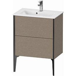 Duravit XViu Waschtisch-Unterschrank XV44880B211 61 x 59,4 x 39 cm, eiche kaschmir, 2 Auszüge, stehend, schwarz matt