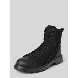 Armani Exchange Boots mit Reißverschluss und Label-Details