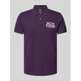 s.Oliver RED LABEL Regular Fit Poloshirt aus Baumwollpiqué mit Peanuts®-Motiv