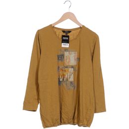 Ulla Popken Damen Langarmshirt, gelb, Gr. 42