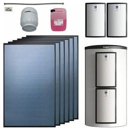 Vaillant Solarthermie-Paket 9.446/5 - 6 Kollektoren VFK 145 V mit Speicher VPS 1000/3-7 - 15,06 m2 - 0010042372