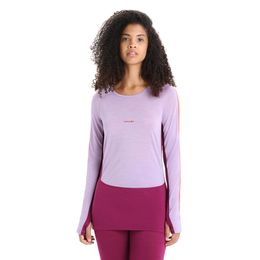 Icebreaker 125 ZoneKnit™ Merinomix Thermo-Langarmshirt mit Rundhalsausschnitt - Frau - Purple Gaze/go Berry - Größe S