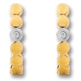 Paar Ohrhänger ONE ELEMENT "0.02 ct Diamant Brillant Ohrringe Ohrstecker aus 585 Gelbgold" Gr. Damen, 0.02 ct mit Diamant, Diamanten, goldfarben (gold) Damen Gold Schmuck