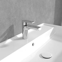 Villeroy & Boch Villeroy und Boch Liberty Einhebel-Waschtischarmatur TVW10700100161 ohne Ablaufgarnitur, verstellbarer Strahlregler, chrom