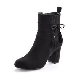 Stiefelette Lascana Gr. 43, schwarz Damen Schuhe mit Blockabsatz, High-Heel-Stiefelette, Ankle Boots, Stiefel