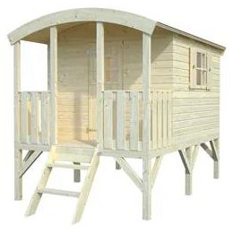 Spielhaus Palmako "Huck 3,3 m2" Spielhäuser beige (natur) Kinder mit Terrasse