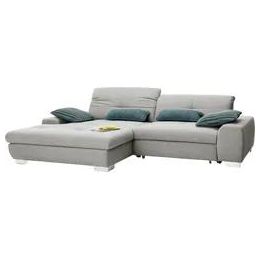 Ecksofa "SO 1200 inkl. Sitztiefen- & Rückenverstellung für hohen Sitzkomfort", grau (hellgrau gba 9), B:276cm H:89cm T:198cm, 100% Polyester, SET ONE BY Musterring, Sofas, wahlweise mit Bettfunktion und Stauraum, L-Form, auch in Cord Bezug