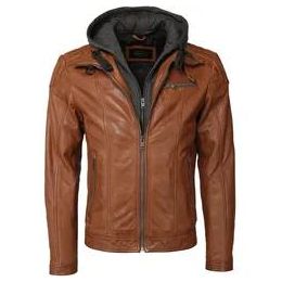 Lederjacke JCC "310-19-222" Gr. 50, braun (cognac) Herren Jacken