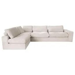 Ecksofa Alina "Sandy" Sofas Gr. B/T: 276cm x 226cm, Cord, Armlehne rechts, beige (creme gct 11) mit losen Sitz und Rückenkissen, in modernem Cordstoff