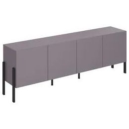 Kommode Inosign "Jukon,Breite 200 cm, moderne grifflose Kommode,4 Türen" Sideboards Gr. B/H/T: 200cm x 70cm x 40cm, pflaume, lila (pflaume) Sideboard, Anrichte viel Stauraum, push-to-open-Funktion