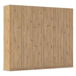 Drehtürenschrank Rauch "Kleiderschrank Schrank Garderobe AGORDO mit Dekor- oder Hochglanzfront" Schränke Gr. B/H/T: 271cm x 229cm x 54cm, 6 St., braun (eiche artisan) durchdachte Innenausstattung, in 6 Breiten und 2 Höhen MADE IN GERMANY