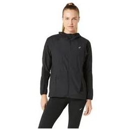 Regenjacke asics "ROAD PACKABLE JACKET" Gr. M (40), schwarz Damen Jacken