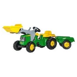 Trettraktor Rolly Toys "John Deere" Tretfahrzeuge grün Kinder mit Trailer und Lader