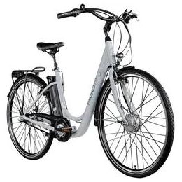 E-Bike agon "Aurora" E-Bikes Gr. 48 cm, 28 Zoll (71,12 cm), grau (telegrey) Pedelec, Elektrofahrrad für Damen u. Herren