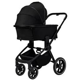 Babywelt Kombi-Kinderwagen MOON "Resea+" schwarz (onyx) Baby Kinderwagen mit Sportsitz