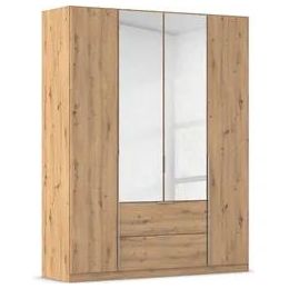 Drehtürenschrank Rauch "Kleiderschrank Schrank Garderobe AGORDO mit Dekor- oder Hochglanzfront" Schränke Gr. B/H/T: 181cm x 229cm x 54cm, 4 St., braun (eiche artisan) mit Außenschubkästen, in 6 Breiten und 2 Höhen MADE IN GERMANY