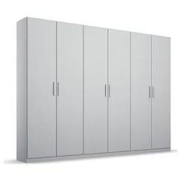 Drehtürenschrank Rauch "Kleiderschrank Schrank Garderobe KOLUNA mit Dekor-Front" Schränke Gr. B/H/T: 271 cm x 229 cm x 54 cm, 6 St., grau (seidengrau) inkl. 2 Innenschubladen sowie extra Einlegeböden MADE IN GERMANY